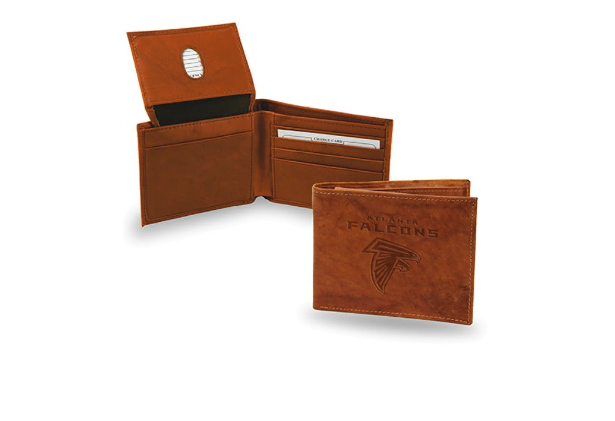 Atlanta Football Falcons Brown Leather Embossed Bifold Passcase Wallet ...
