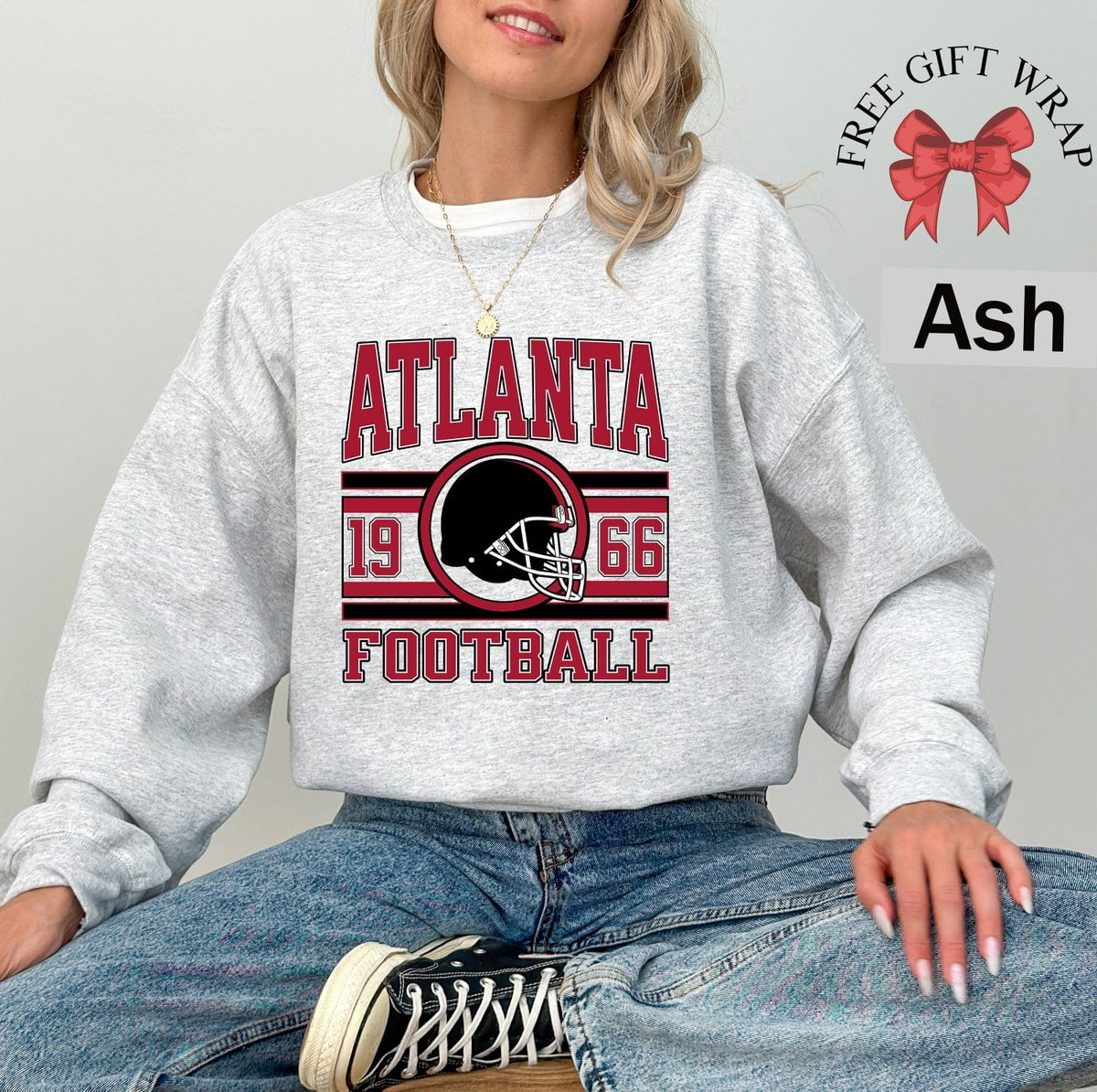 Atlanta Football Sweatshirt Football Fan Gifts - Walmart.com