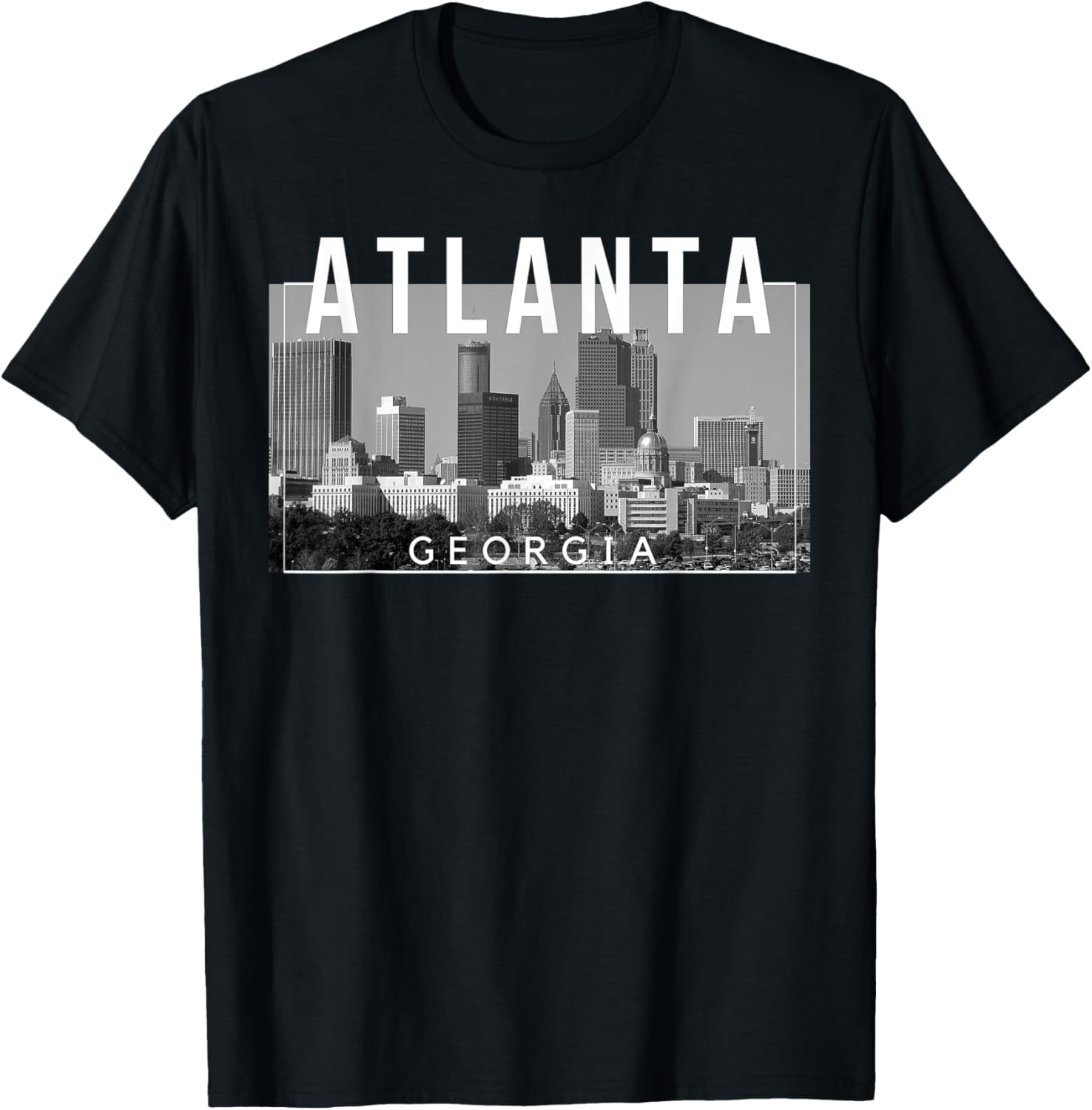 Atlanta Georgia ATL The A Gate City Skyline - Tee T-Shirt - Walmart.com