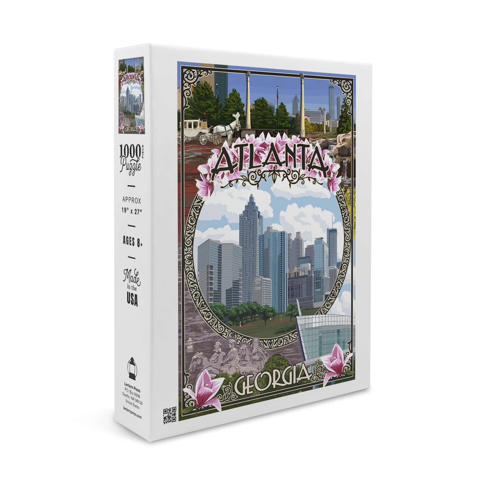Atlanta, Georgia, City Scenes Montage (1000 Piece Puzzle, Size 19x27 ...