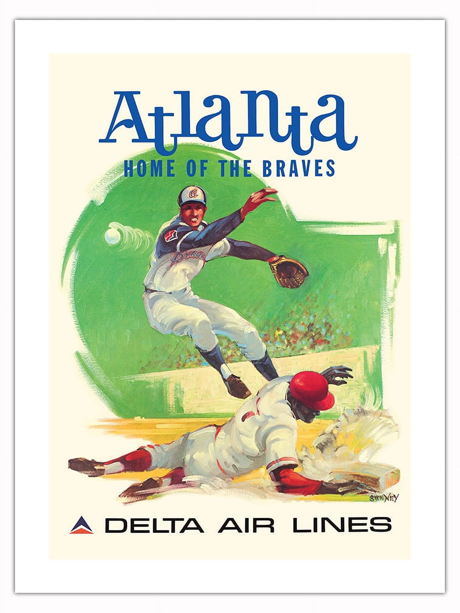 Atlanta Georgia - Home of the Braves - Delta Air Lines - Vintage ...