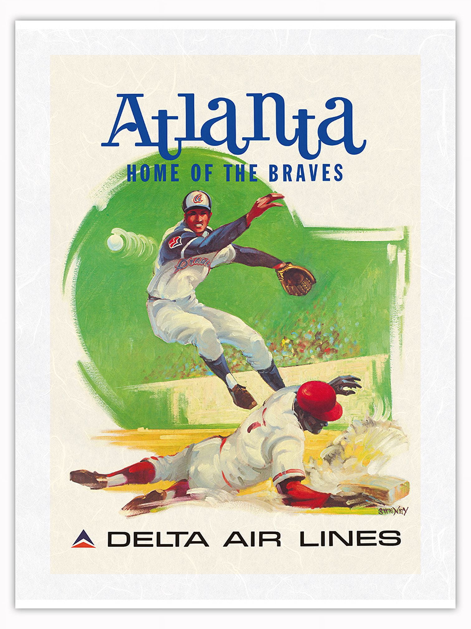 Atlanta Georgia - Home of the Braves - Delta Air Lines - Vintage ...