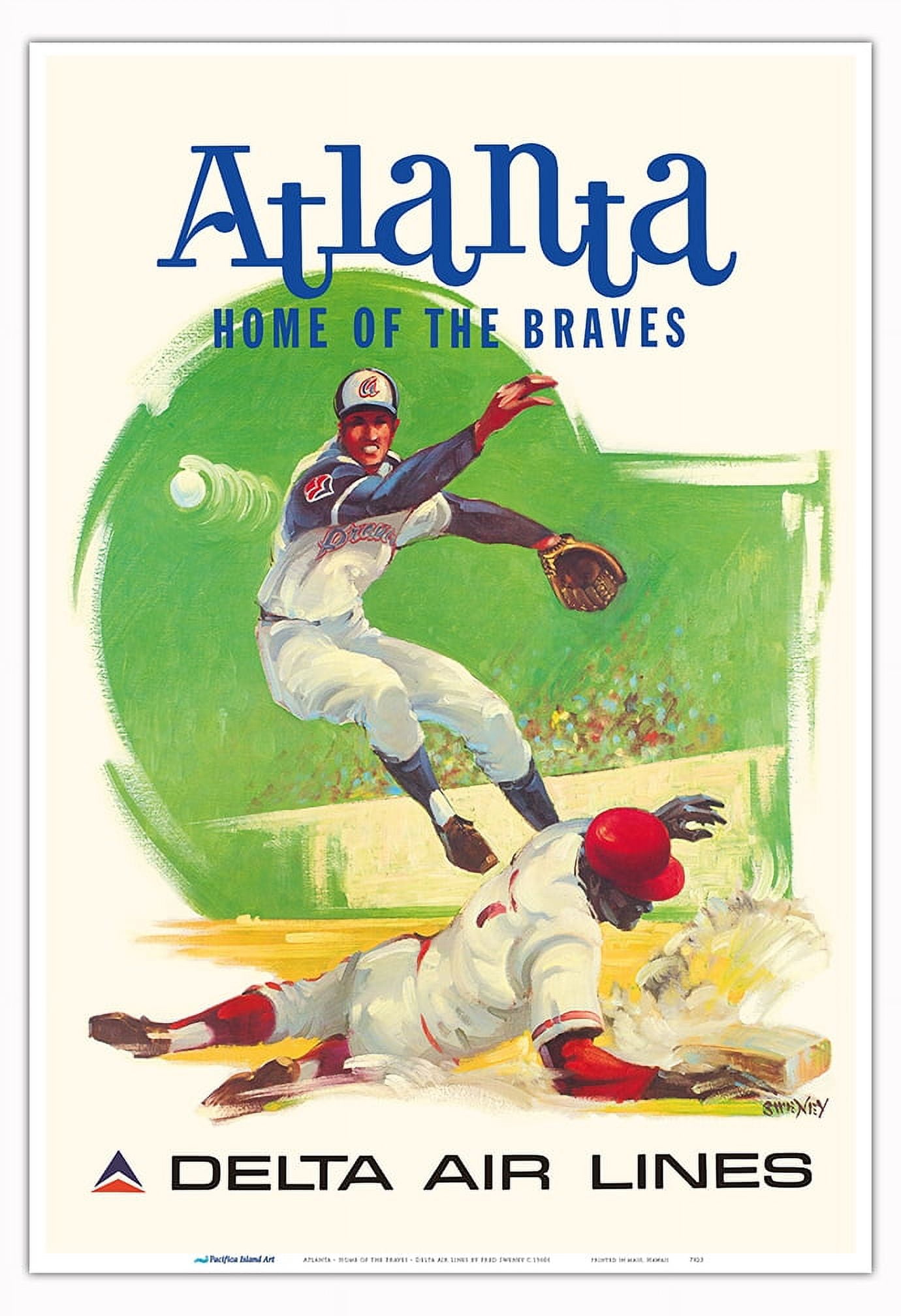 Atlanta Georgia - Home of the Braves - Delta Air Lines - Vintage ...