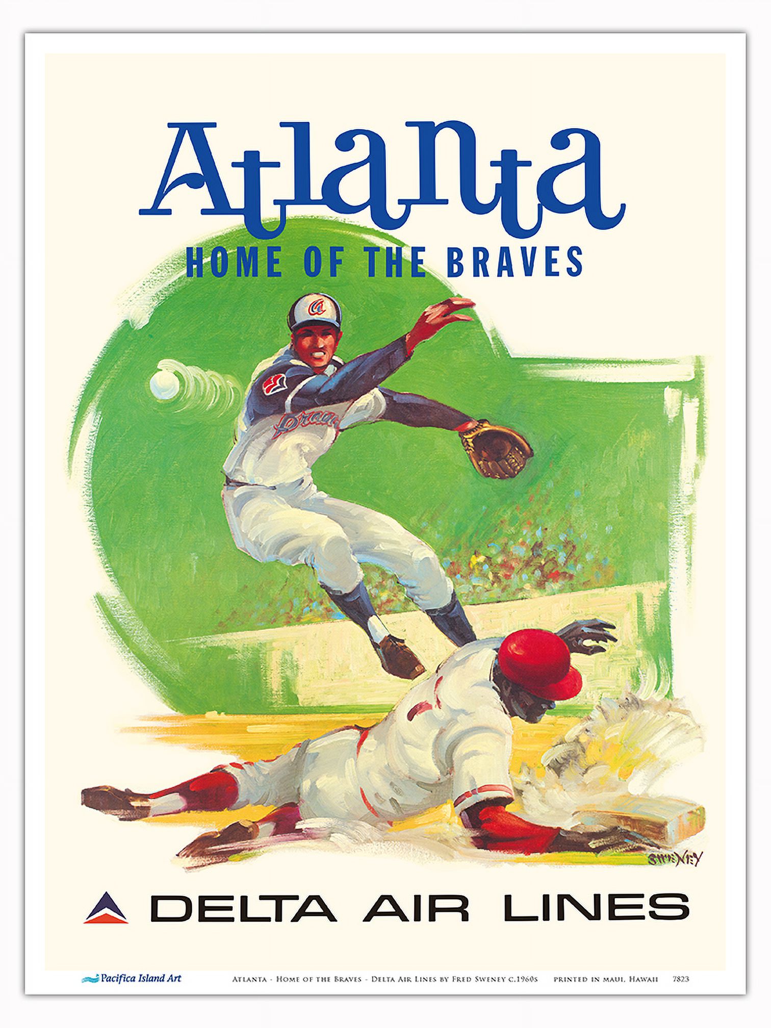 Atlanta Georgia - Home of the Braves - Delta Air Lines - Vintage ...