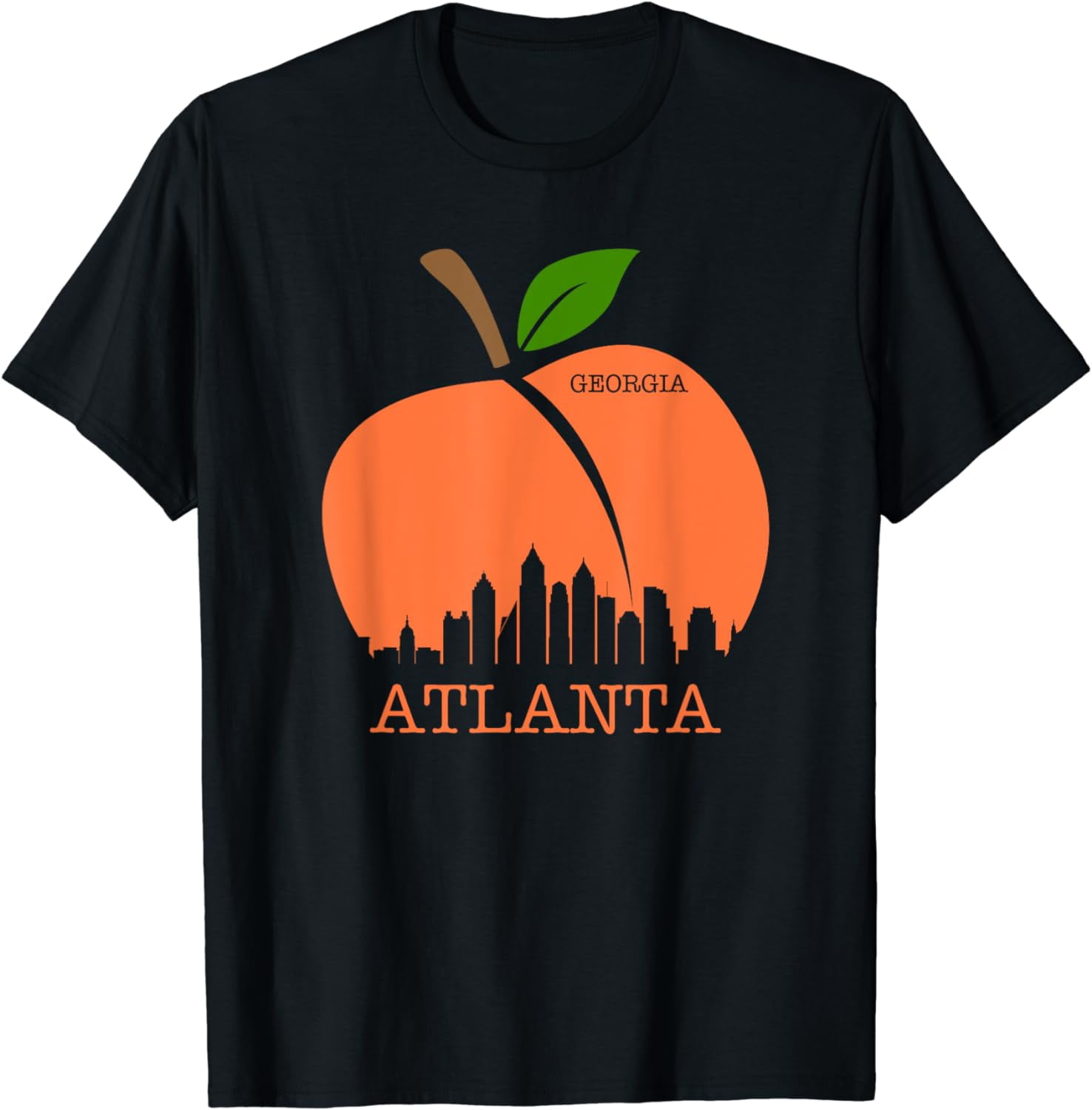Atlanta Georgia Peach Skyline T-Shirt - Walmart.com