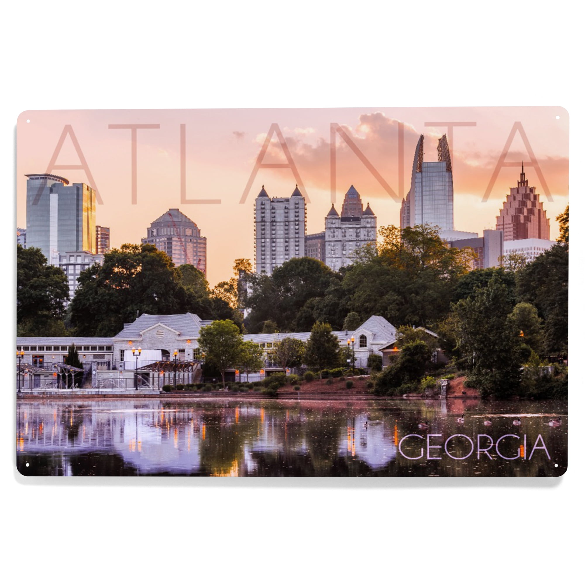 Atlanta, Georgia, Piedmont Park (12x18 Aluminum Art, Indoor Outdoor ...