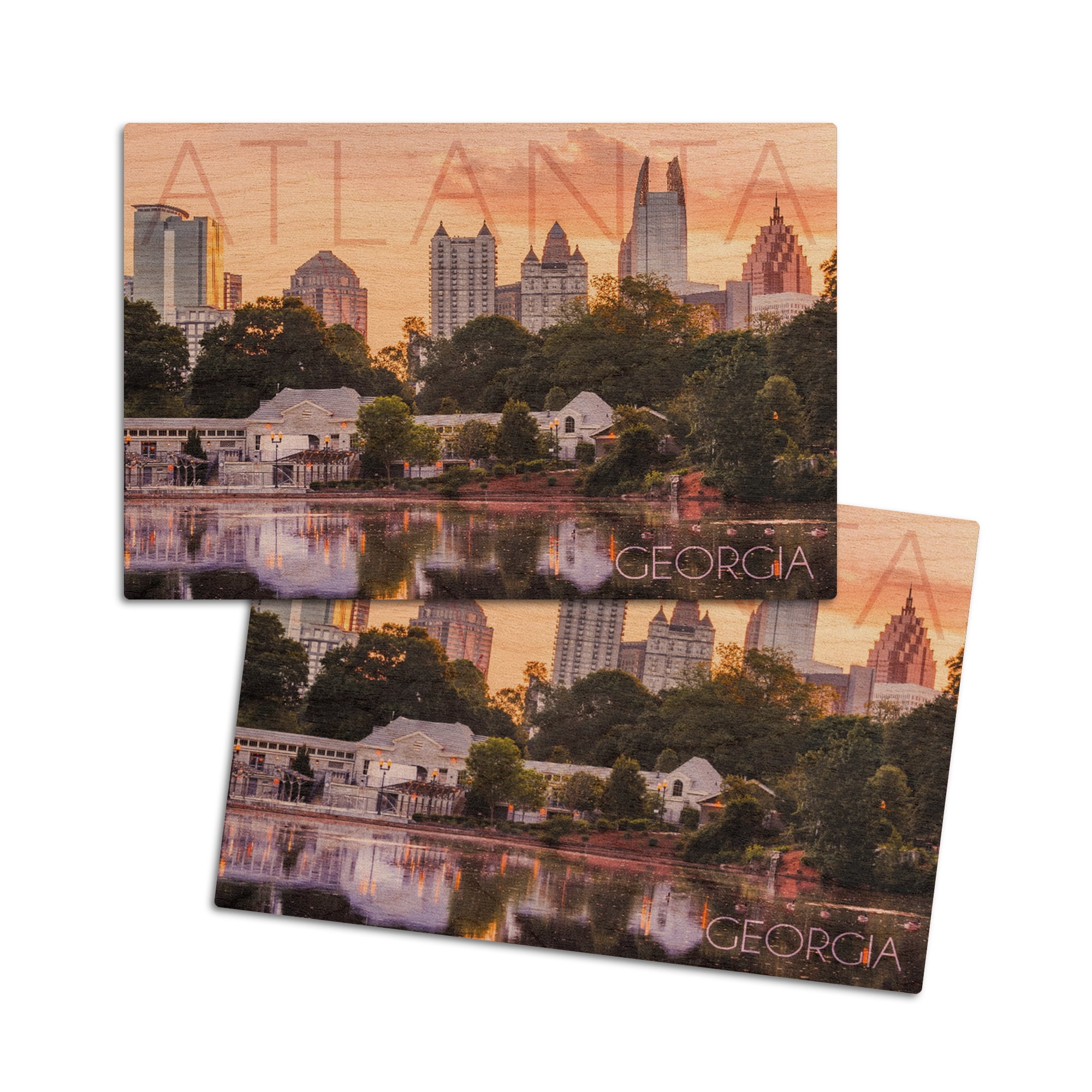 Atlanta, Georgia, Piedmont Park (4x6 Birch Wood Postcards, 2-Pack ...