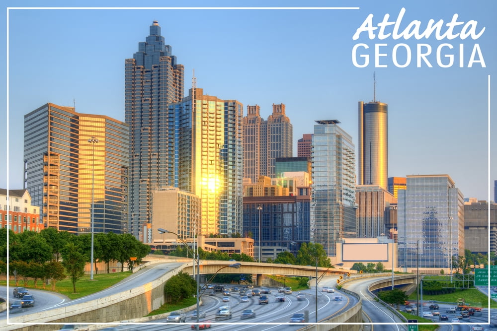 Atlanta, Georgia, Skyline during Day (16x24 Giclee Gallery Art Print ...