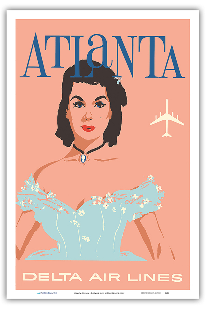 Atlanta Georgia - Southern Belle - Delta Air Lines - Vintage Airline ...