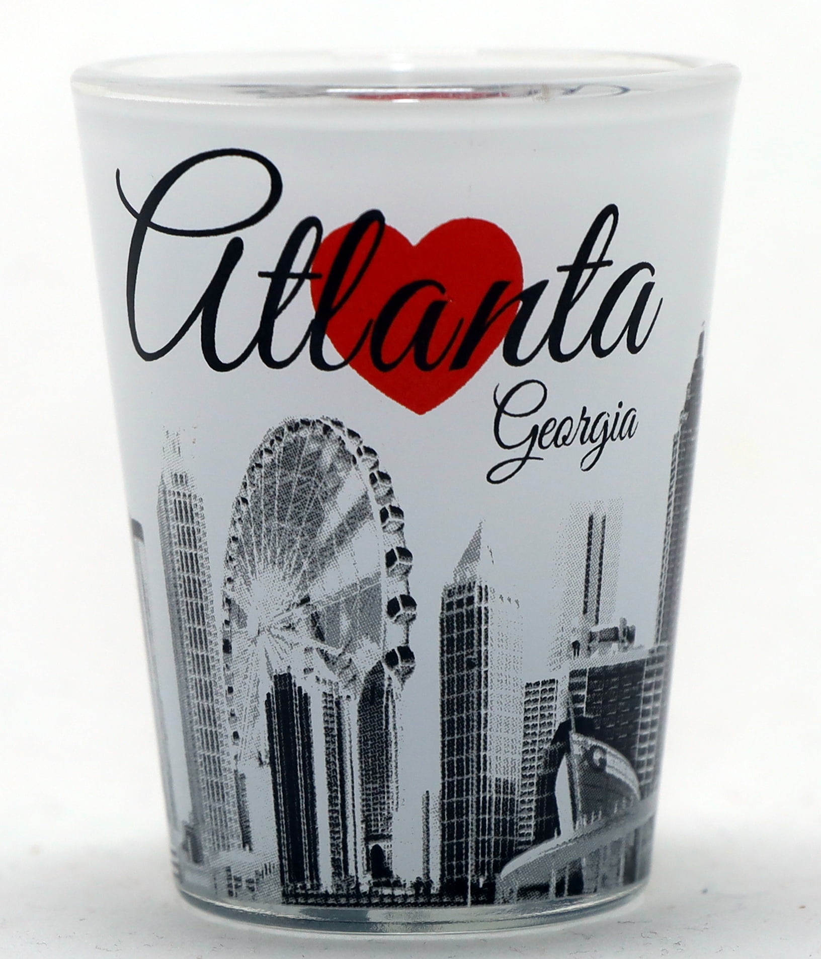 Atlanta Georgia White With Red Heart Ceramic Shot Glass - Walmart.com