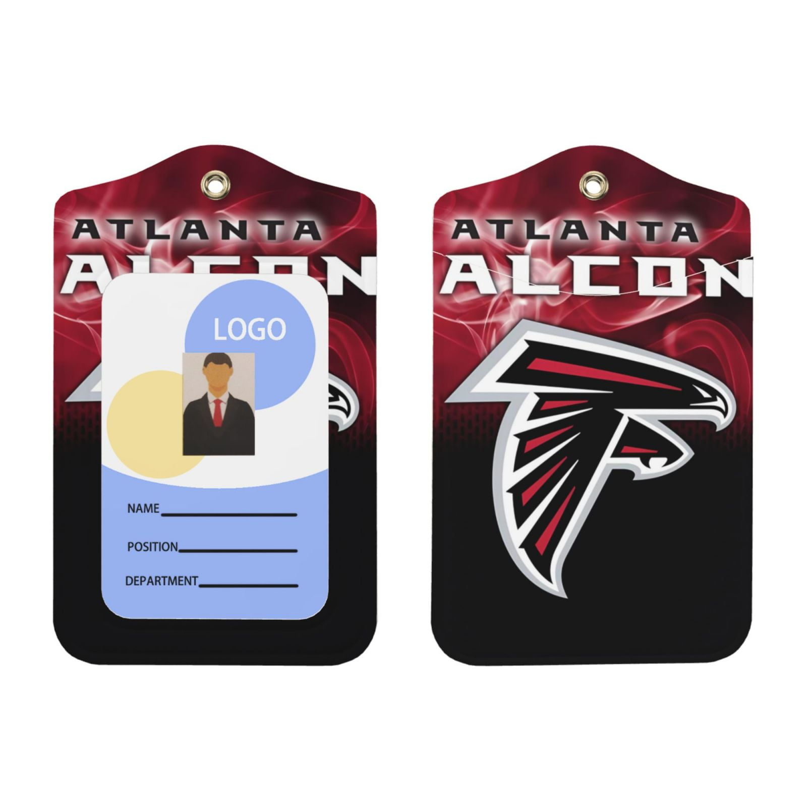 Atlanta Hard Plastic ID Card Holder with Clear Window for Office School ...