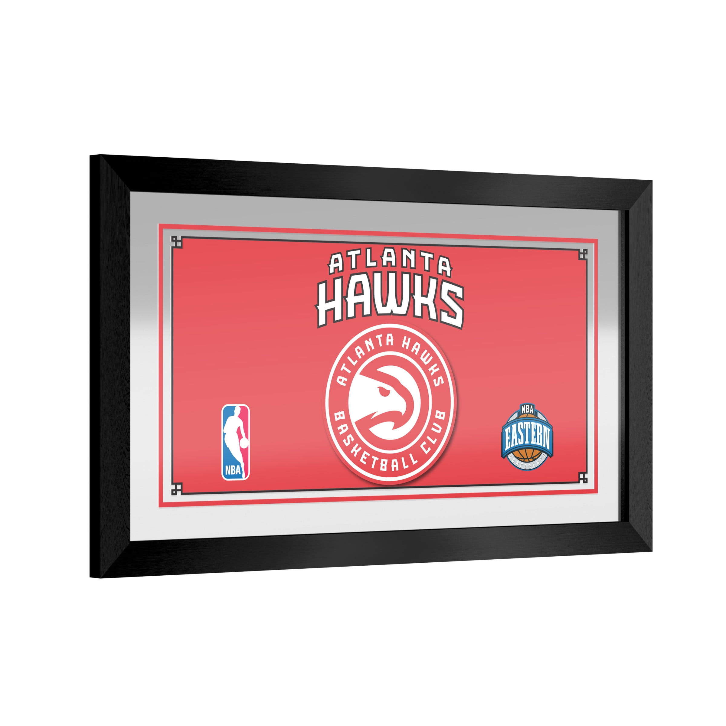 Atlanta Hawks Logo Ready-To-Hang Black Framed Wall Mirror - Walmart.com