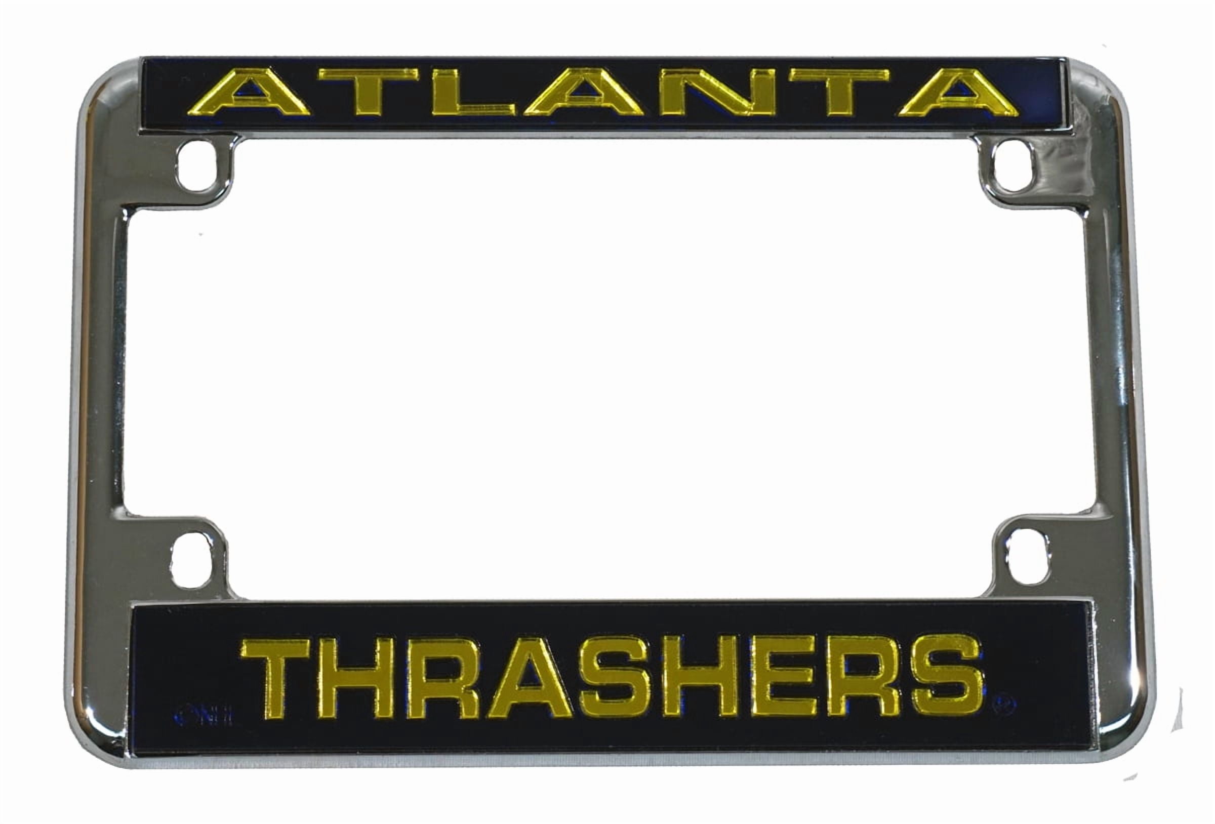 Atlanta Hockey Thrashers Classic Old School Chrome Motorcycle License ...