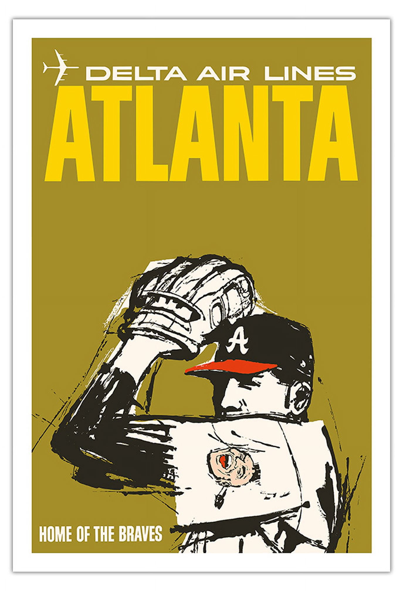 Atlanta - Home of the Braves - Delta Air Lines - Vintage Airline Travel ...