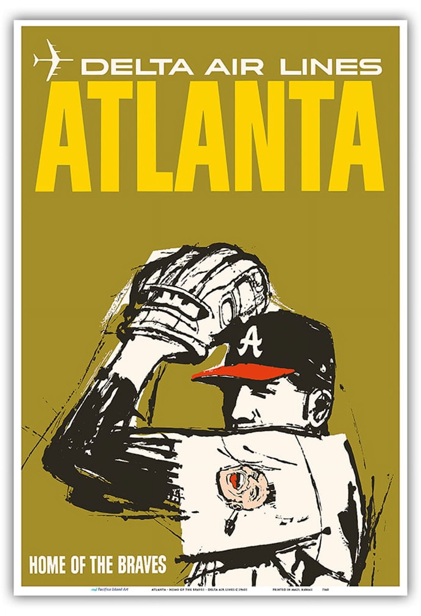 Atlanta - Home of the Braves - Delta Air Lines - Vintage Airline Travel ...