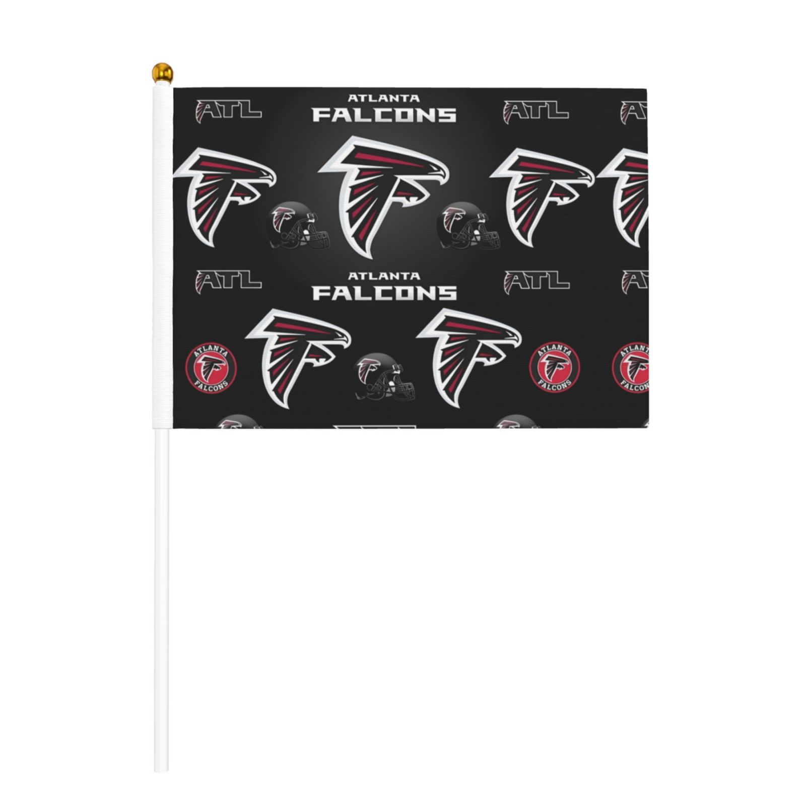 Atlanta Logo Printing Handheld Flag 10 Piece 5.5x8.2in Double Sided ...