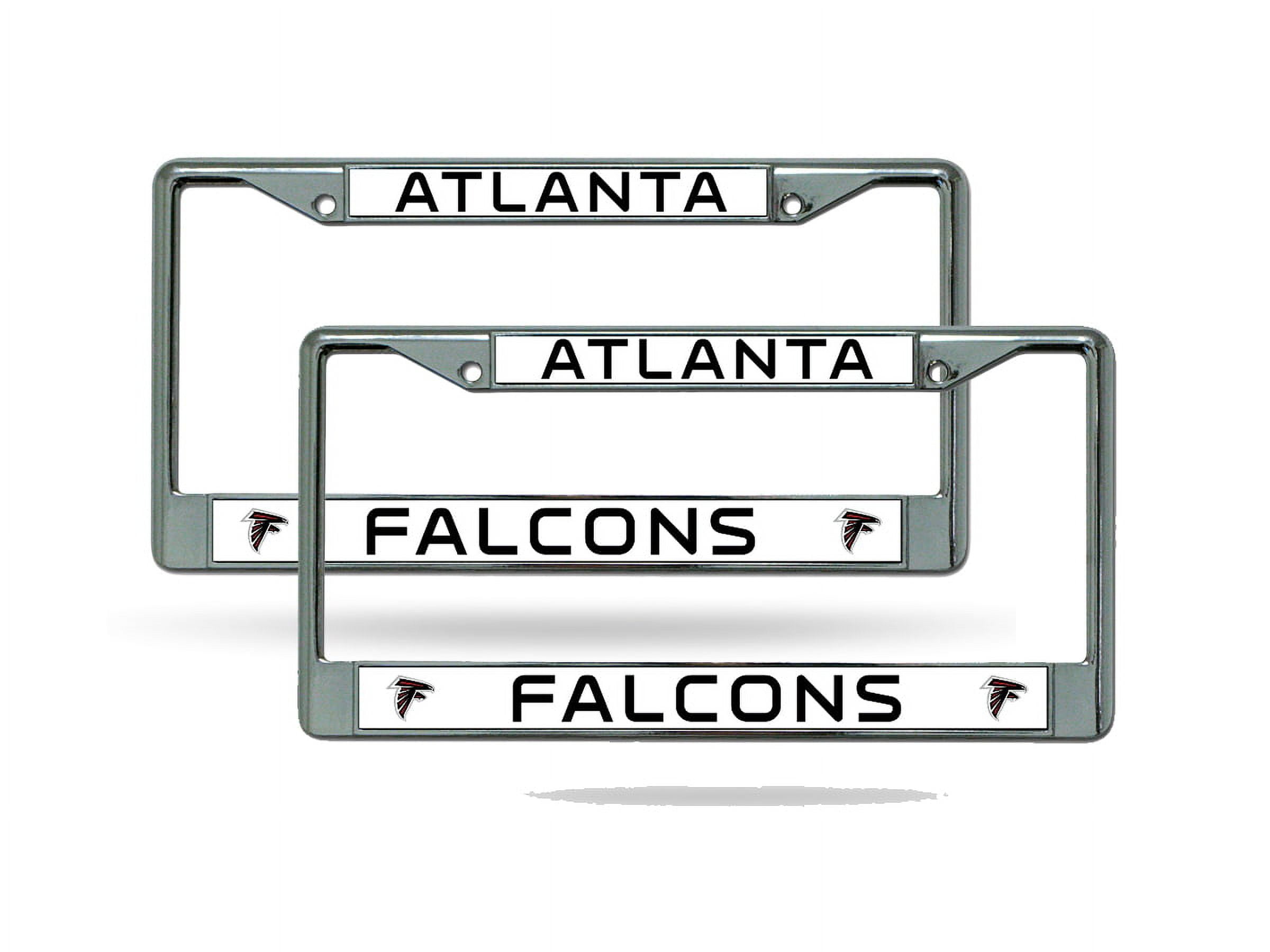 Atlanta NFL Falcons Chrome Metal (2) License Plate Frame Set - Walmart.com
