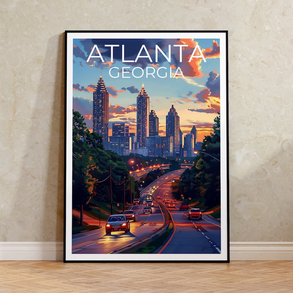 Atlanta Poster Atlanta Print Georgia Art Georgia Print Atlanta Travel ...
