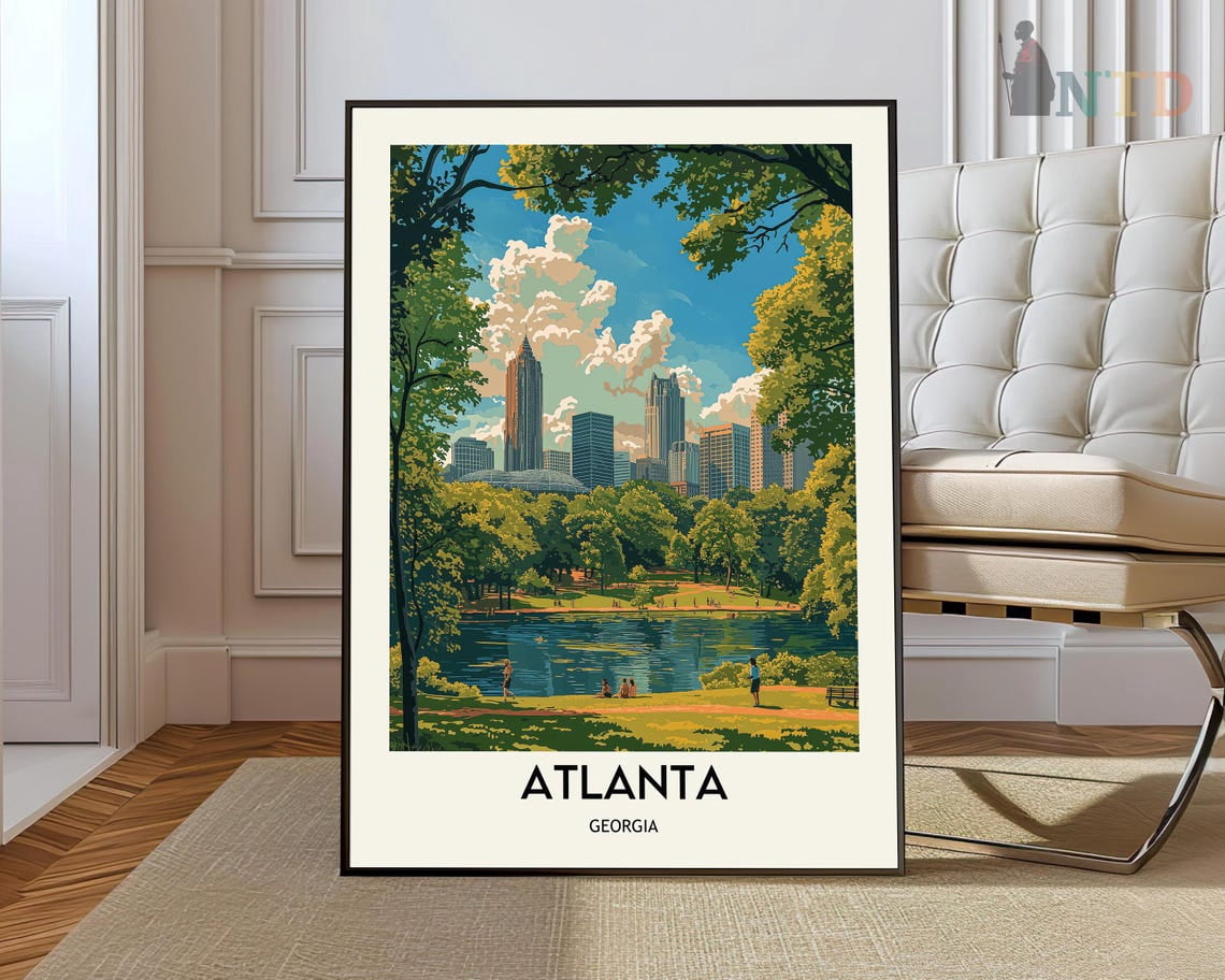 Atlanta Poster, Atlanta Skyline, Atlanta Art, Atlanta Photo, Atlanta ...