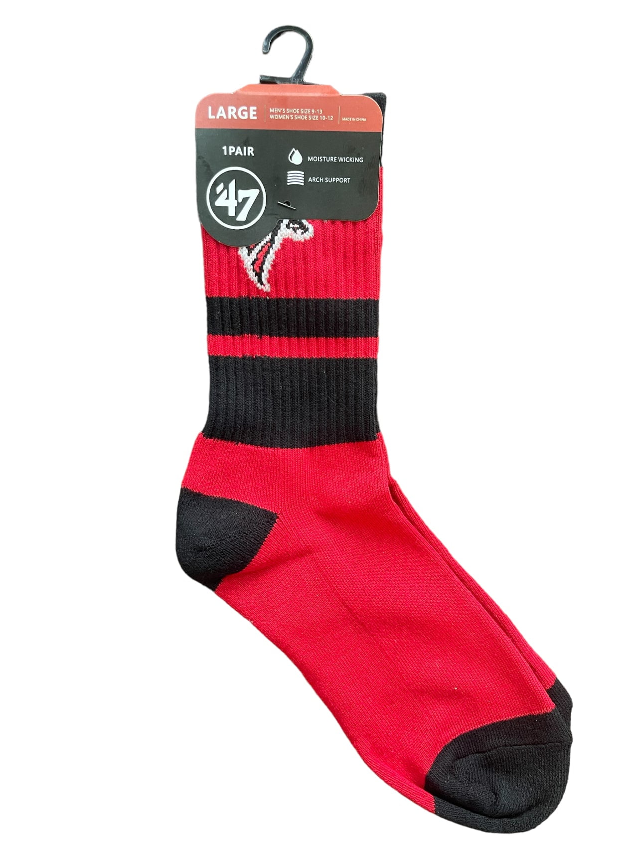 Atlanta Pro Football Socks Adult Team Logo and Colors Large Crew Sport ...