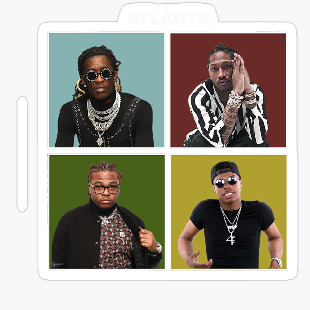 Atlanta Rap Stars Sticker Phone Decal Water Bottle Stickers Car Decals ...
