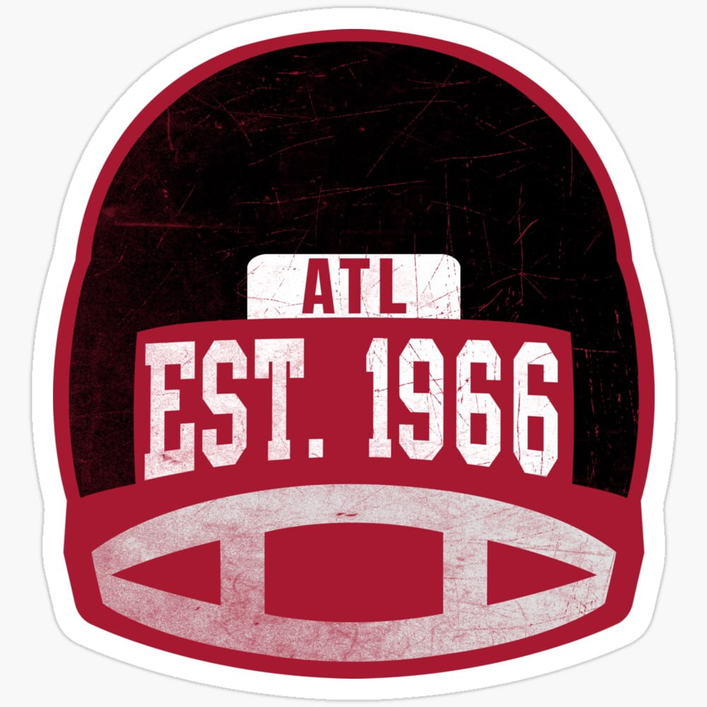 Atlanta Retro Throwback Football Helmet Sticker Phone Decal Water ...