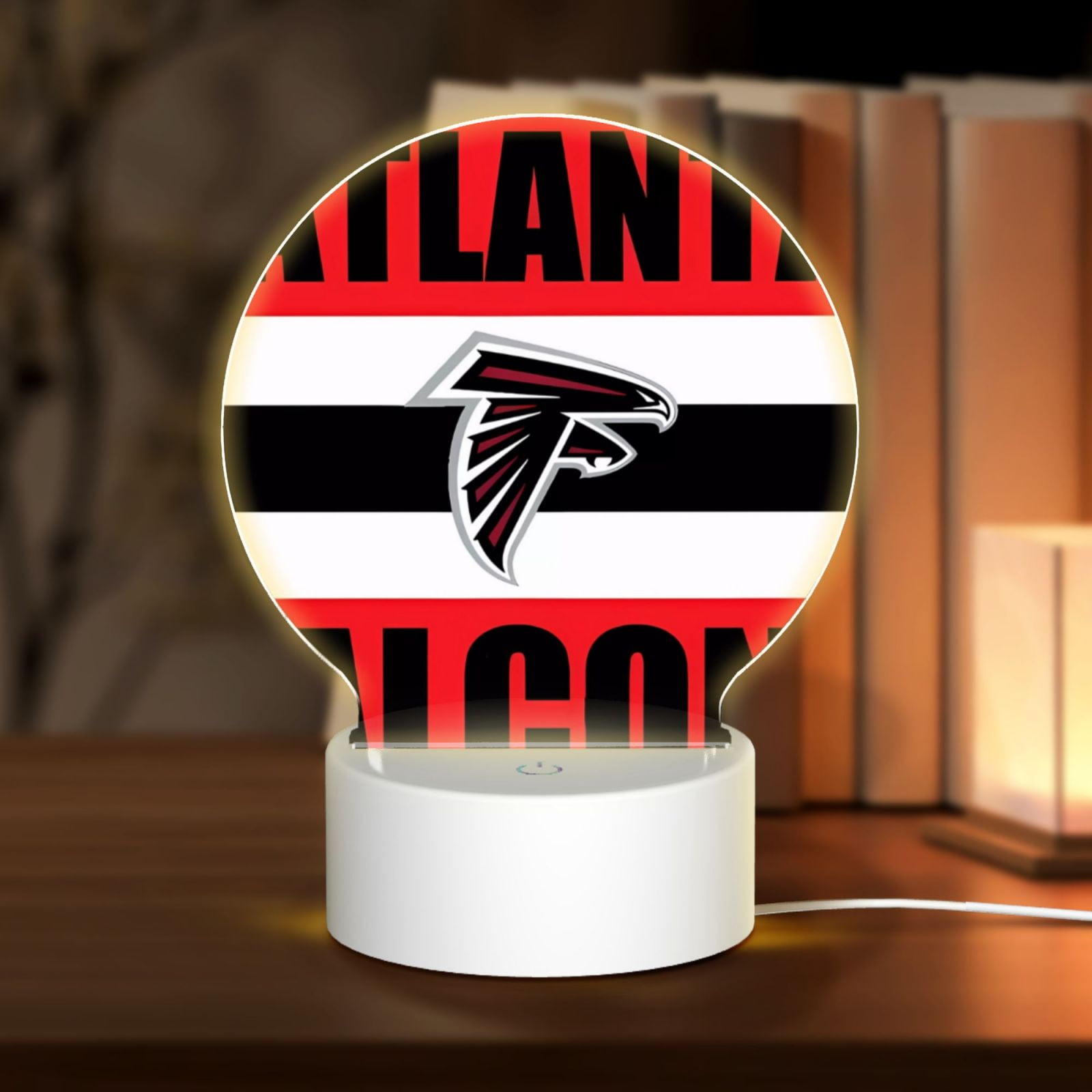 Atlanta Round Acrylic Night Light Decorations can be placed on ...