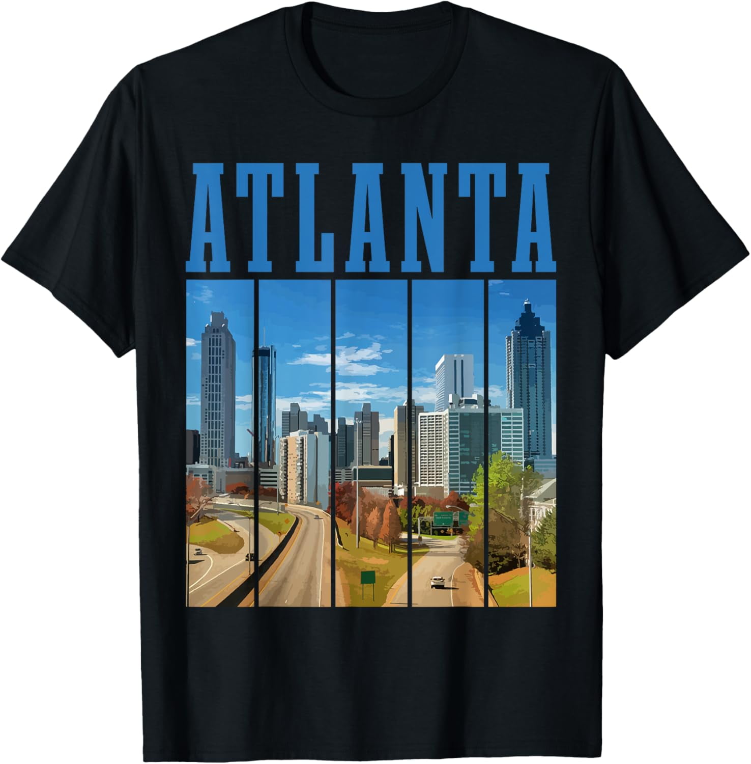 Atlanta Skyline ATL Georgia Vintage Pride T-Shirt - Walmart.com