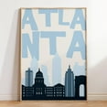 Atlanta Skyline Art Print: Minimalist Georgia Cityscape UNFRAMED PAPER ...