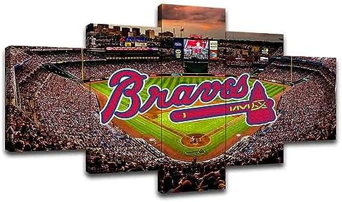 Atlanta Sports Braves Wall Art Poster Canvas Print Mural Baseball Gift ...