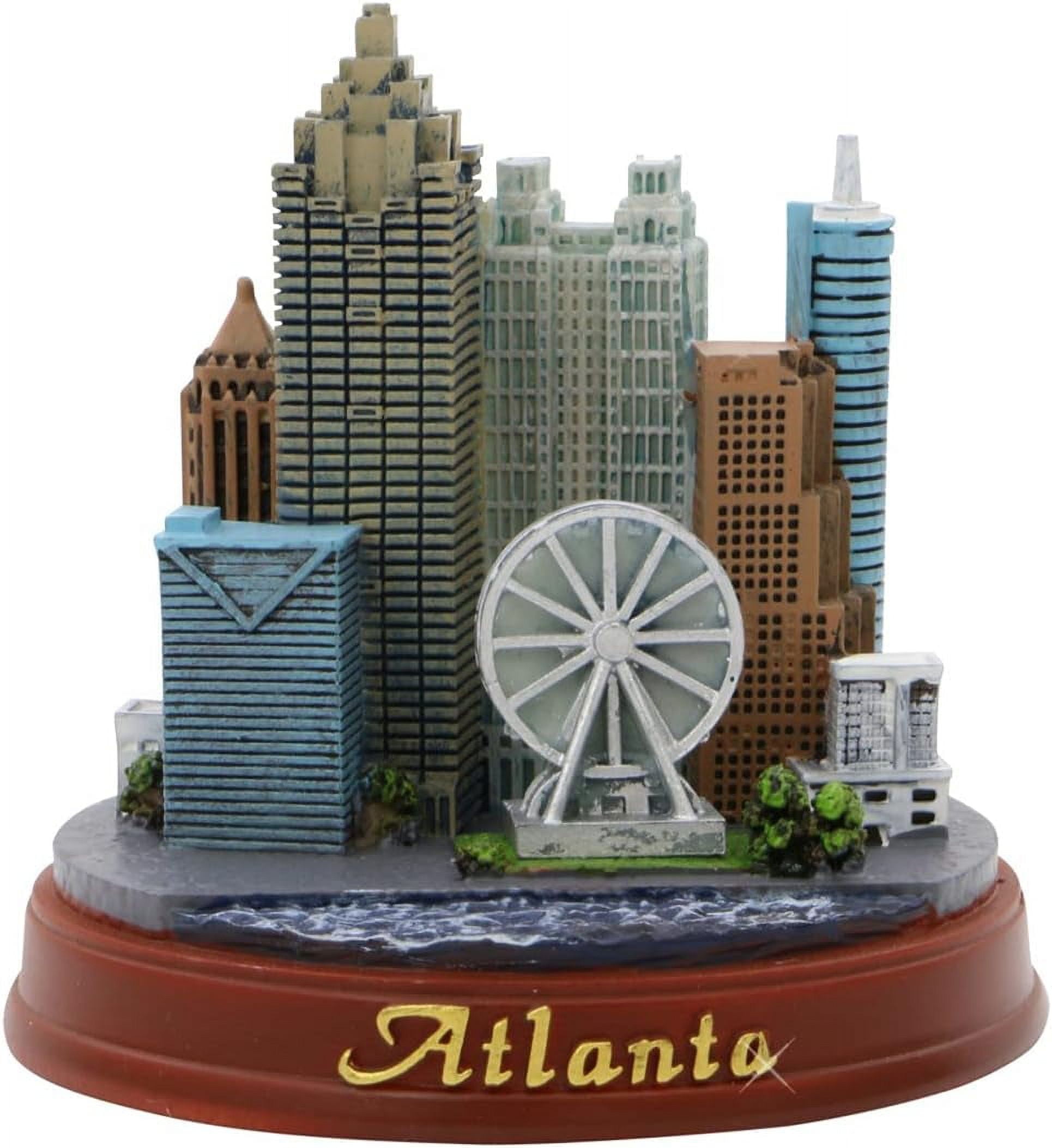 Atlanta Statue Model Skyline Architecture, Wooden Base, 3.5 Inches ...