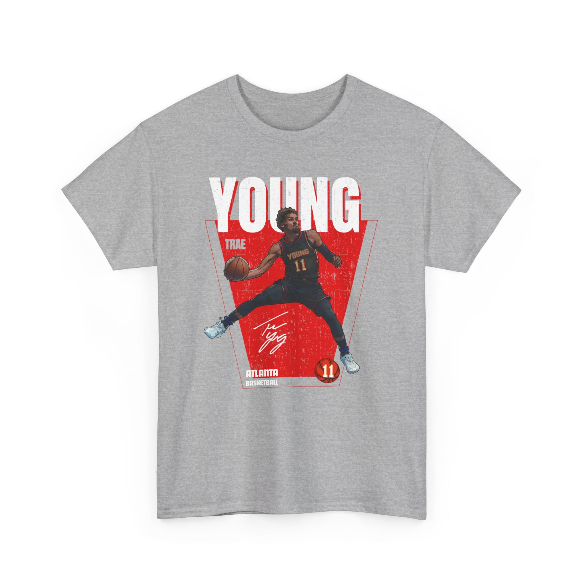 Atlanta Trae Young Cartoon Basketball Unisex Cotton Tee - Walmart.com