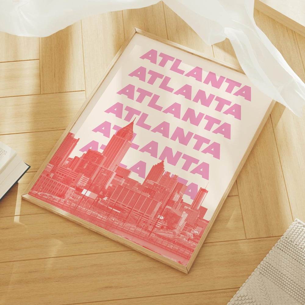 Atlanta Travel Print, Atlanta Georgia Print, Cute Trendy Wall Art ...