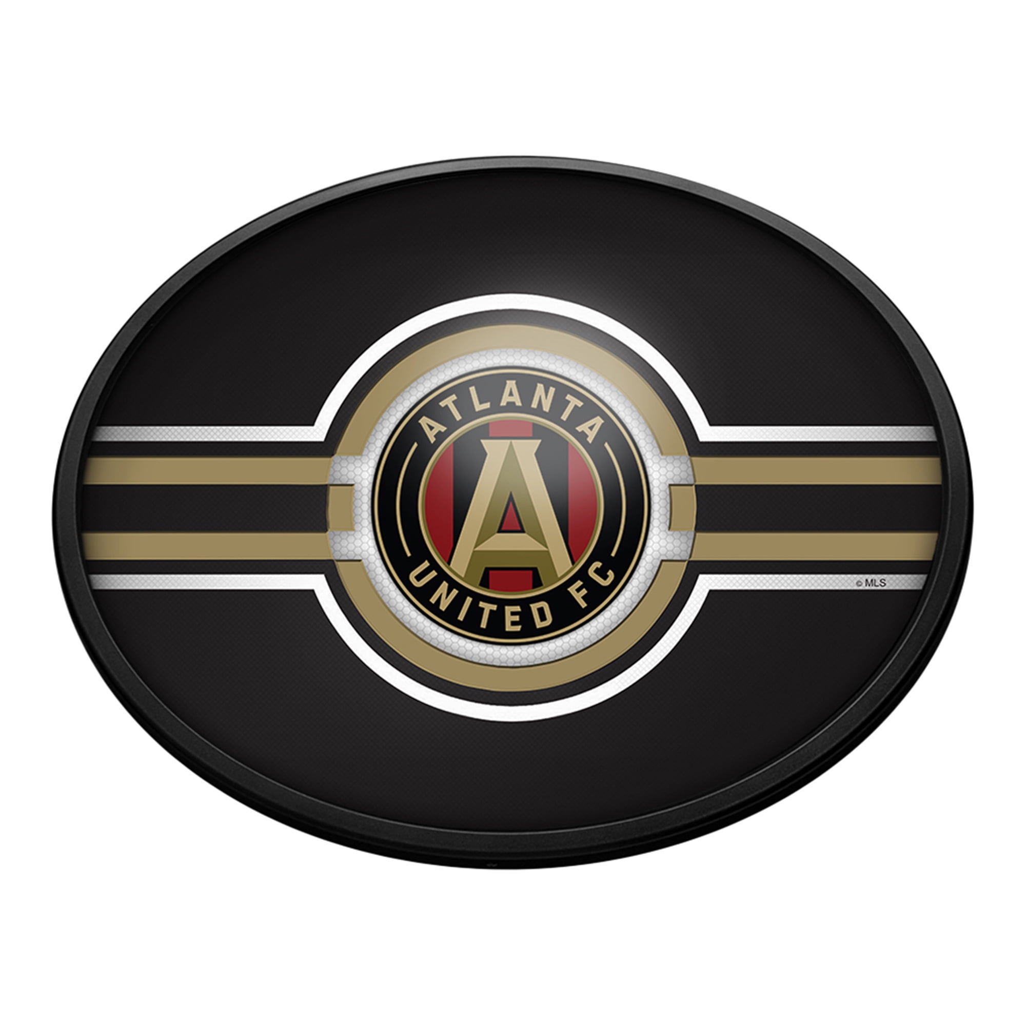 Atlanta United FC 18'' x 14'' Slimline Illuminated Striped Oval Wall ...