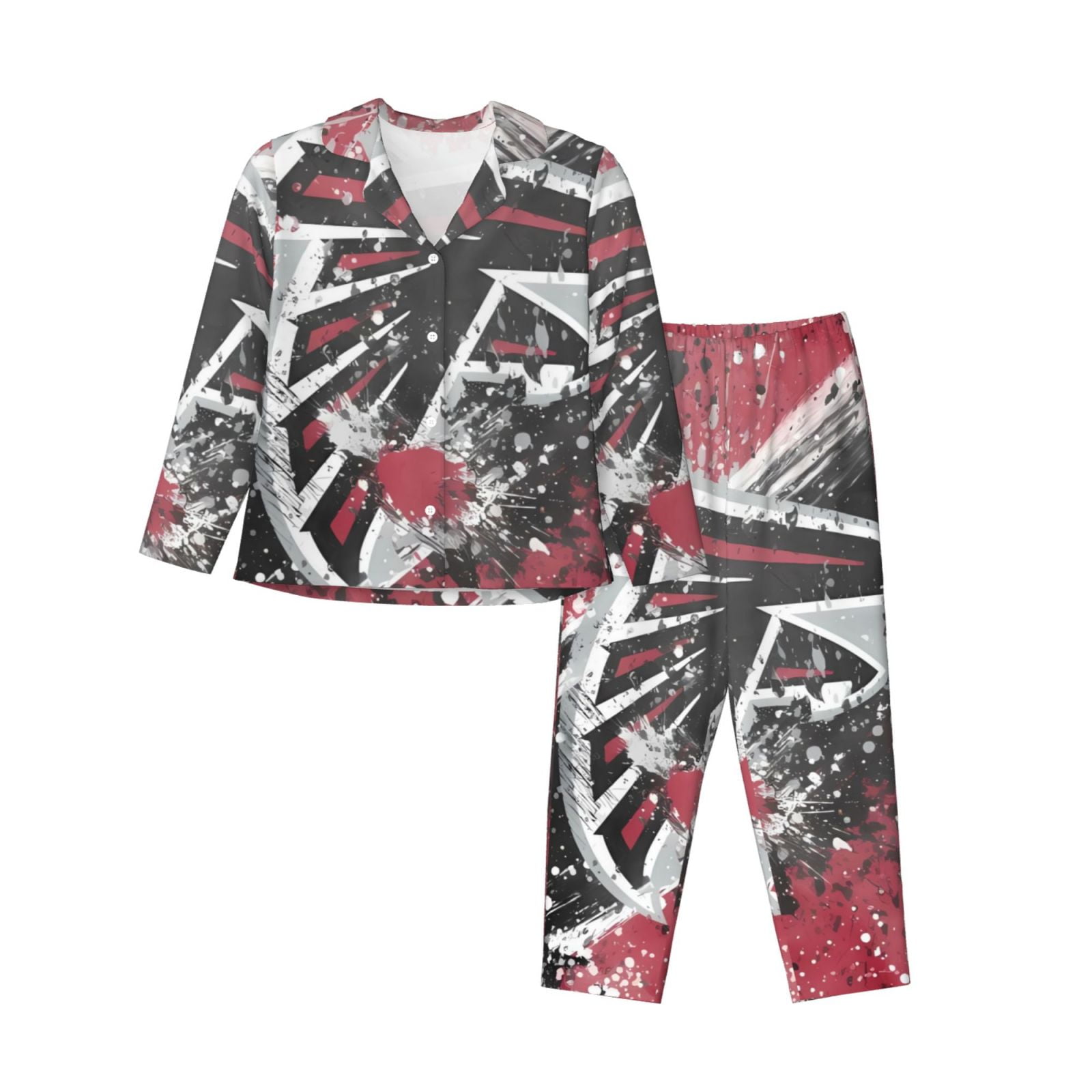 Atlanta Women's Long-Sleeved Pajama Set Football Team Pajama Sets Soft ...