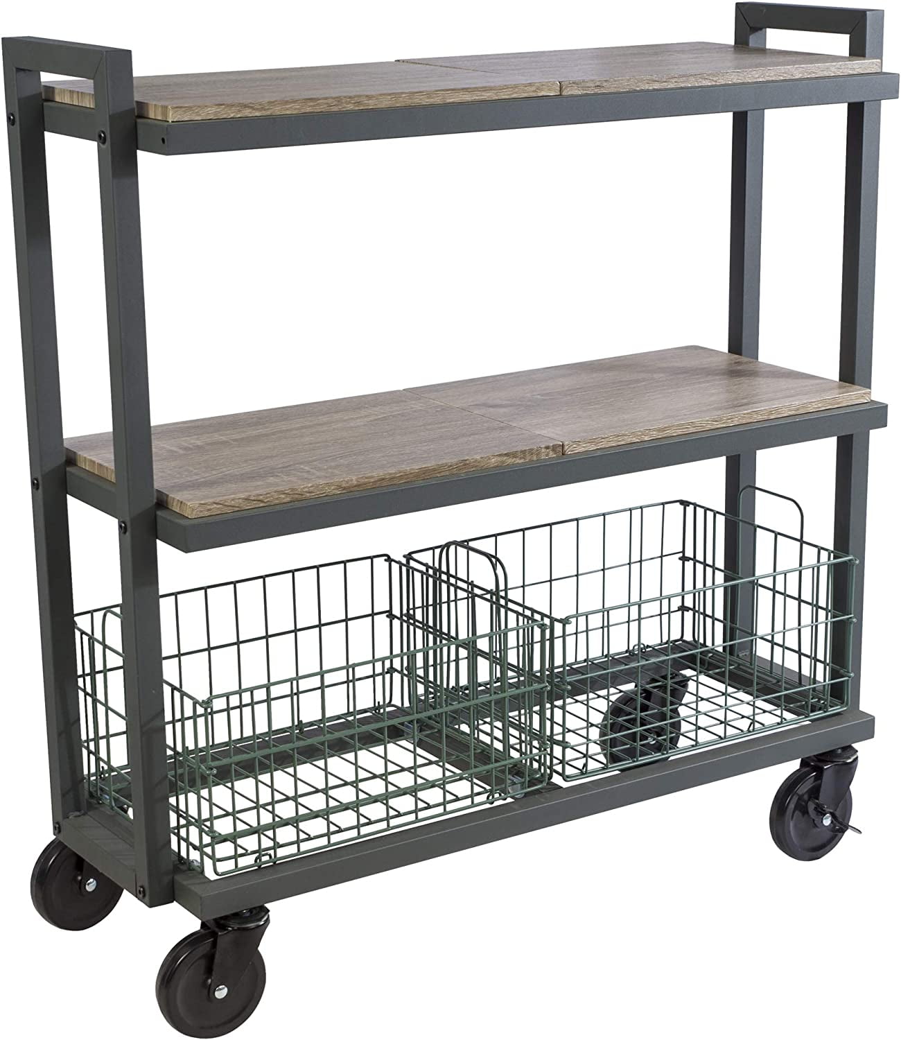 Atlantic 3-Tier Mobile Cart System, 33" Wide, Green - Walmart.com