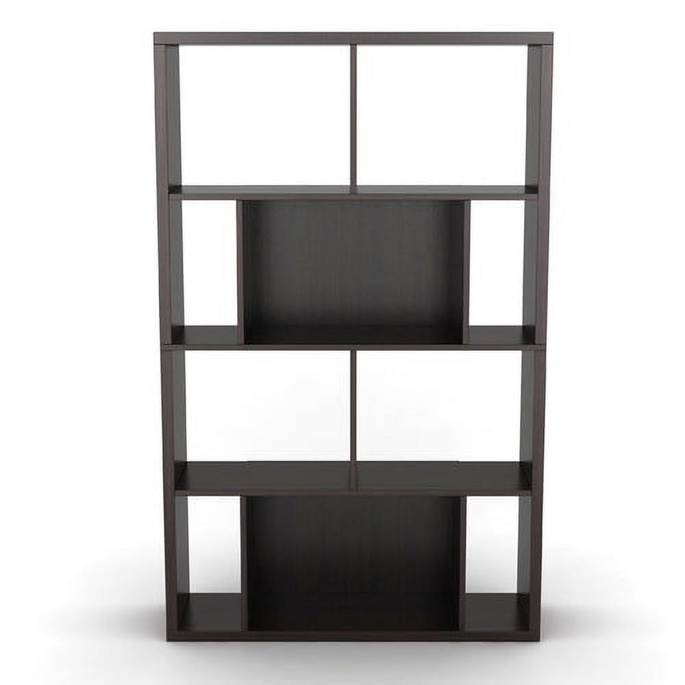 Atlantic 58" Monaco 4-Shelf Bookshelf and Media Storage Case, Espresso ...