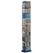 Hawthorne Collections 64" Slim CD DVD Media Storage Tower in Black ...