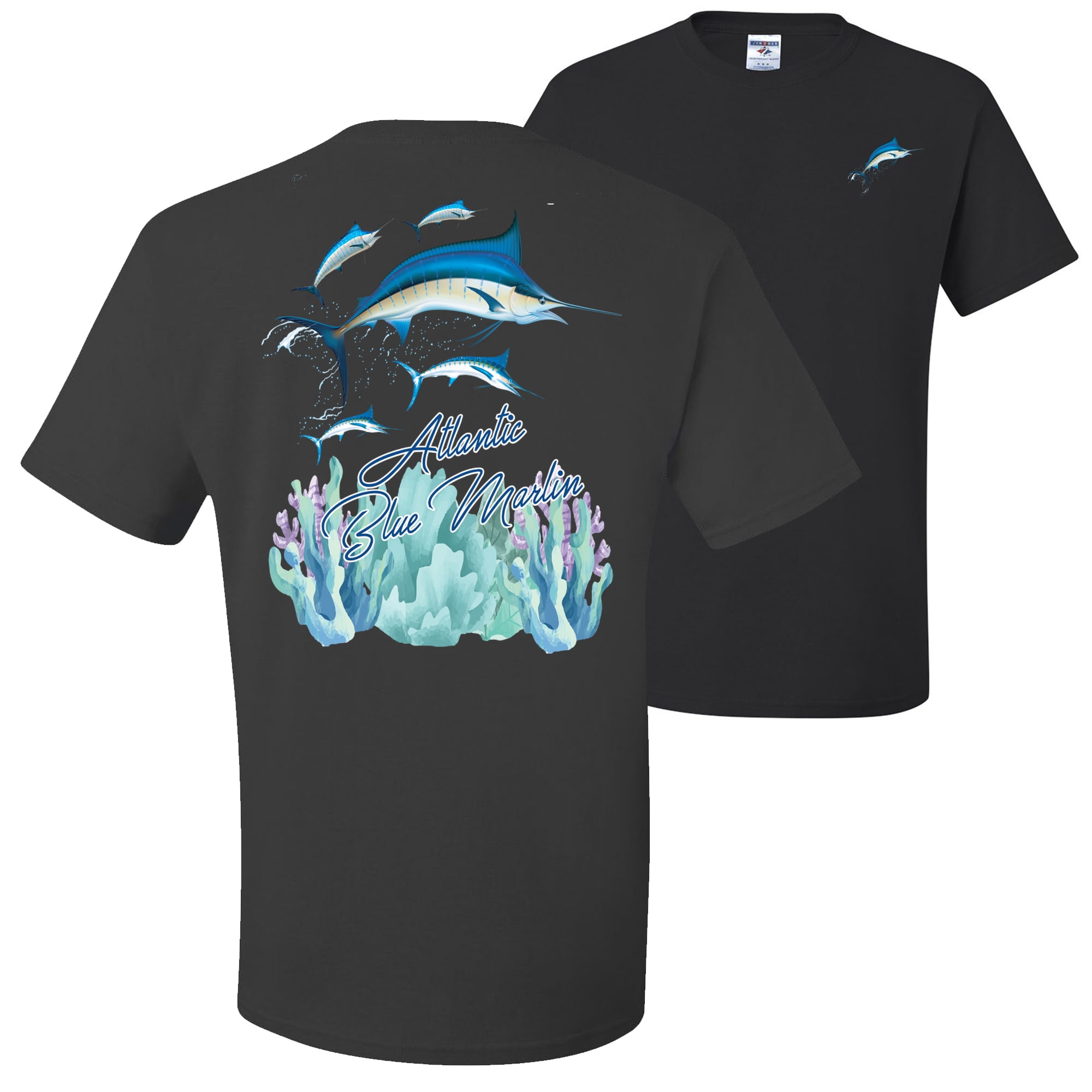 Atlantic Blue Marlin Fishing Lovers FONT AND BACK Mens T-shirts ...