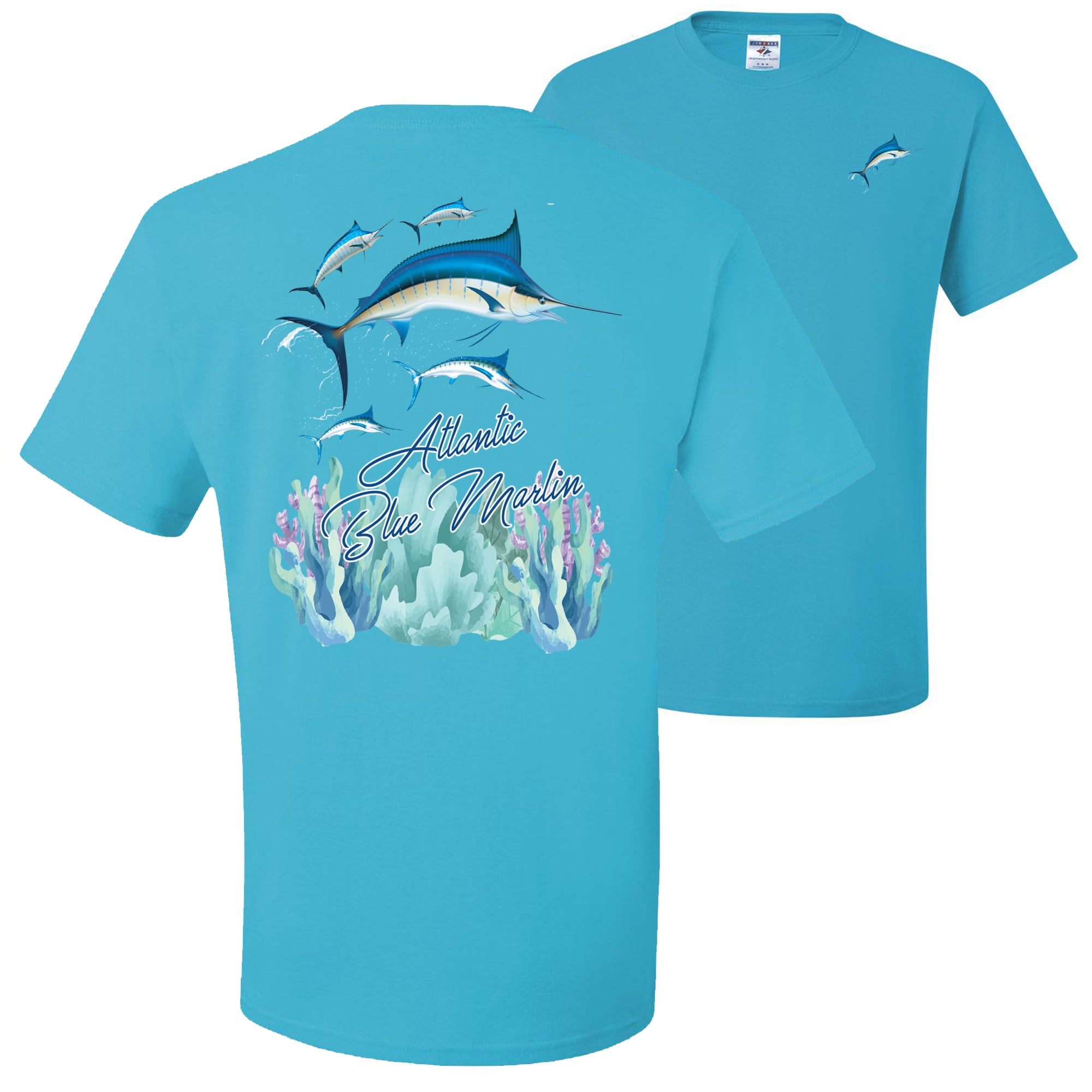 Atlantic Blue Marlin Fishing Lovers FONT AND BACK Mens T-shirts ...