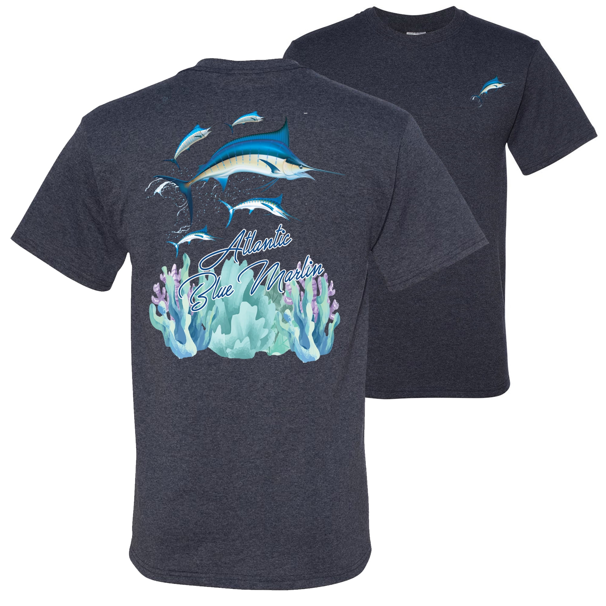Atlantic Blue Marlin Fishing Lovers FONT AND BACK Mens T-shirts ...