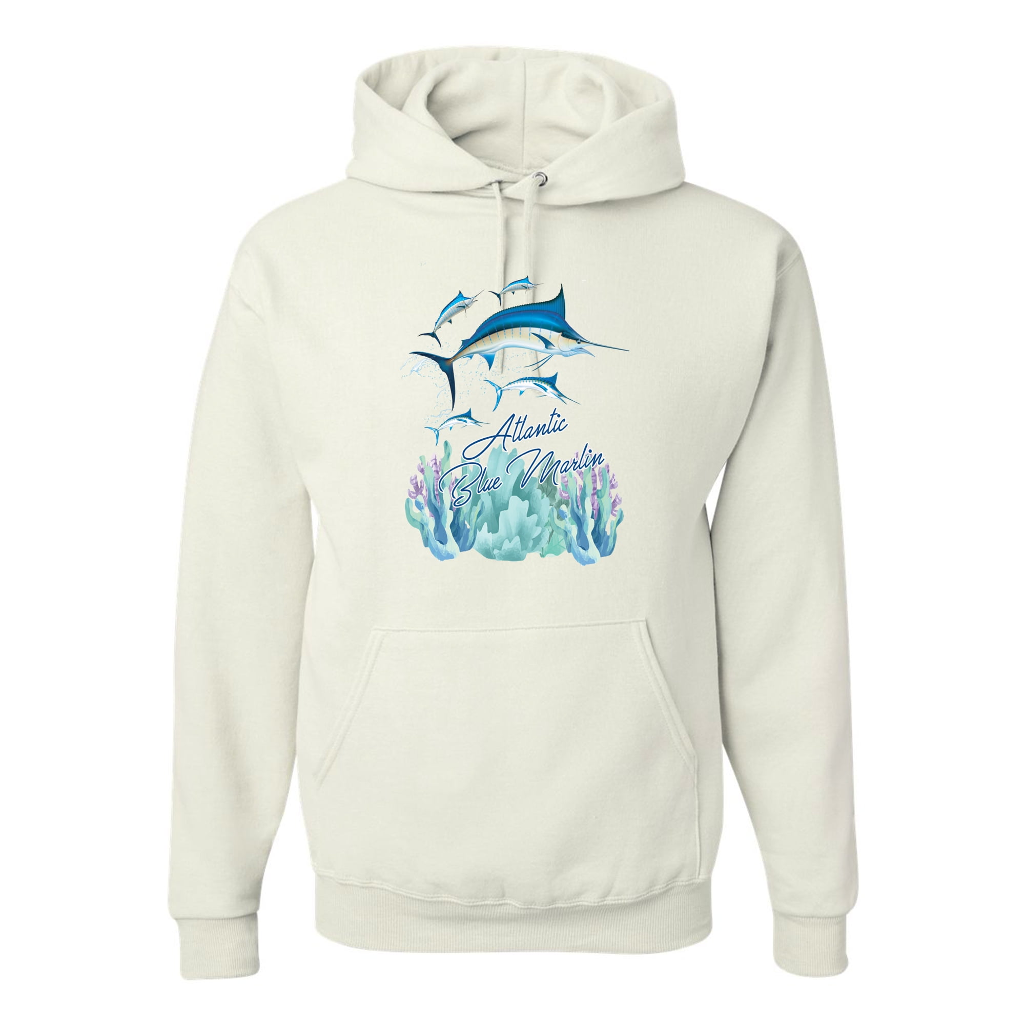 Atlantic Blue Marlin Fishing Lovers Mens Hoodies, White, Large ...