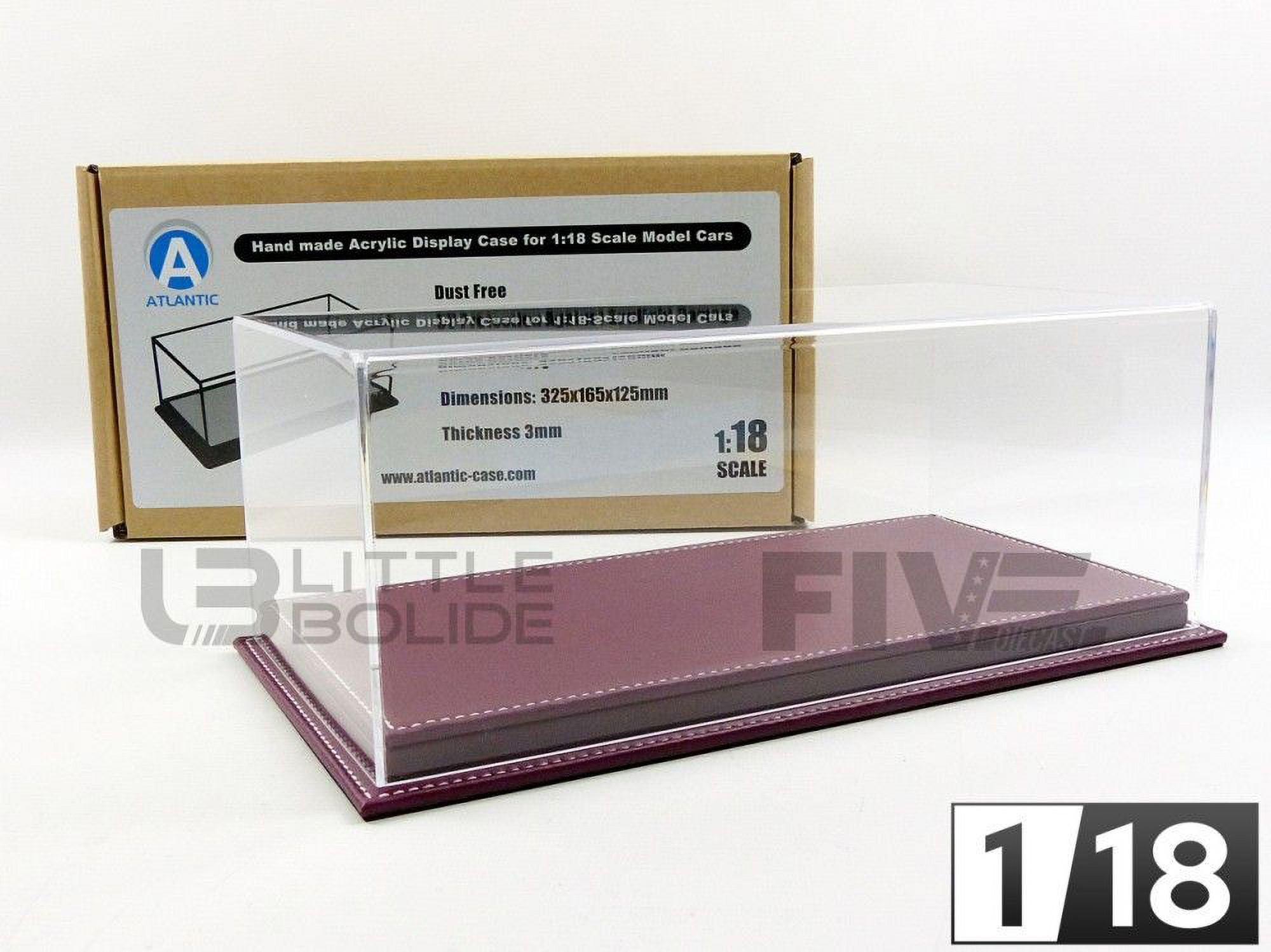 Atlantic Case Mulhouse Premium Acrylic Display Case w/ Burgundy Leather ...