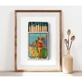 Atlantic City Beach Matchbox Poster Retro Travel Wall Decor Elegant ...