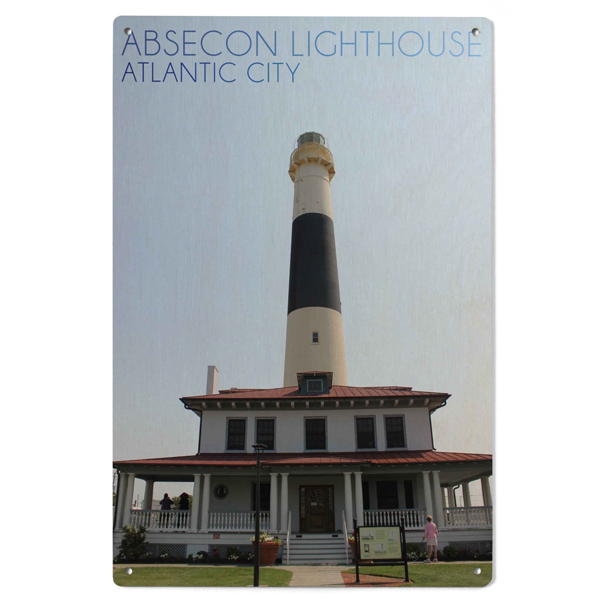 Atlantic City, New Jersey, Absecon Lighthouse Front View Birch Wood ...