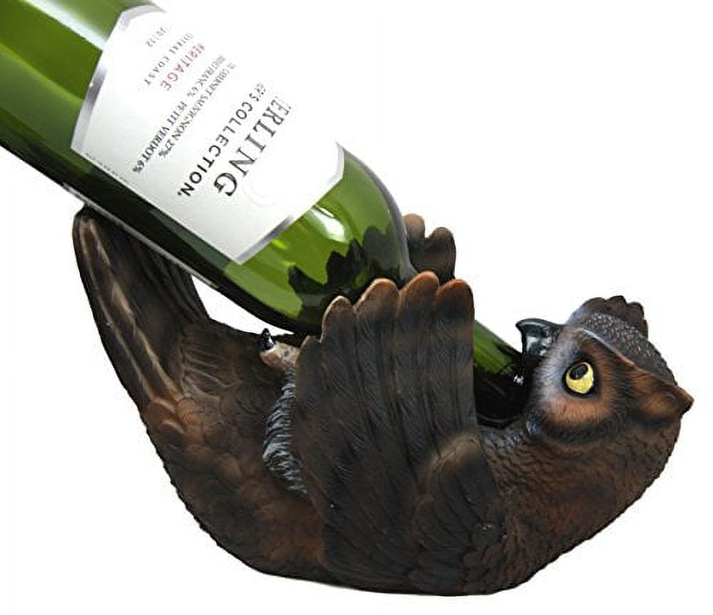 Atlantic Collectibles Americas Great Horned Owl Wine Bottle Holder ...