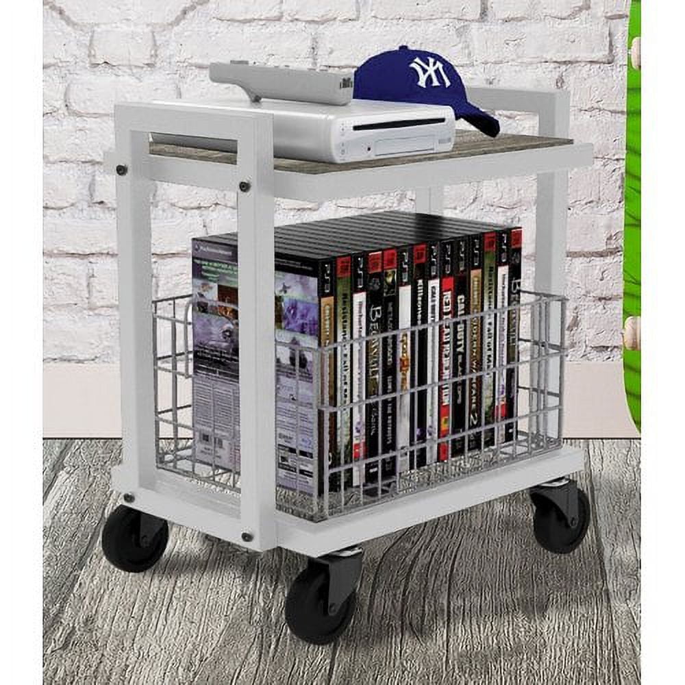 Atlantic Configurable Storage Cart System - 2-Tier Slim Cart, White ...