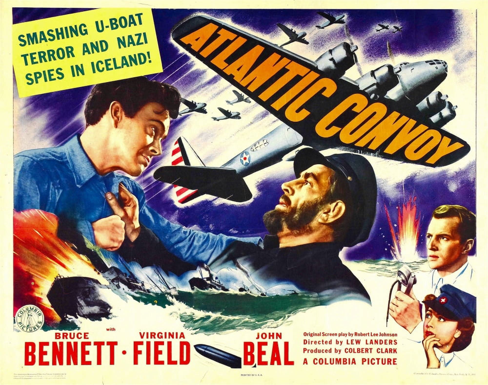 Atlantic Convoy Left: Bruce Bennett Bottom Right: Virginia Field 1942 ...