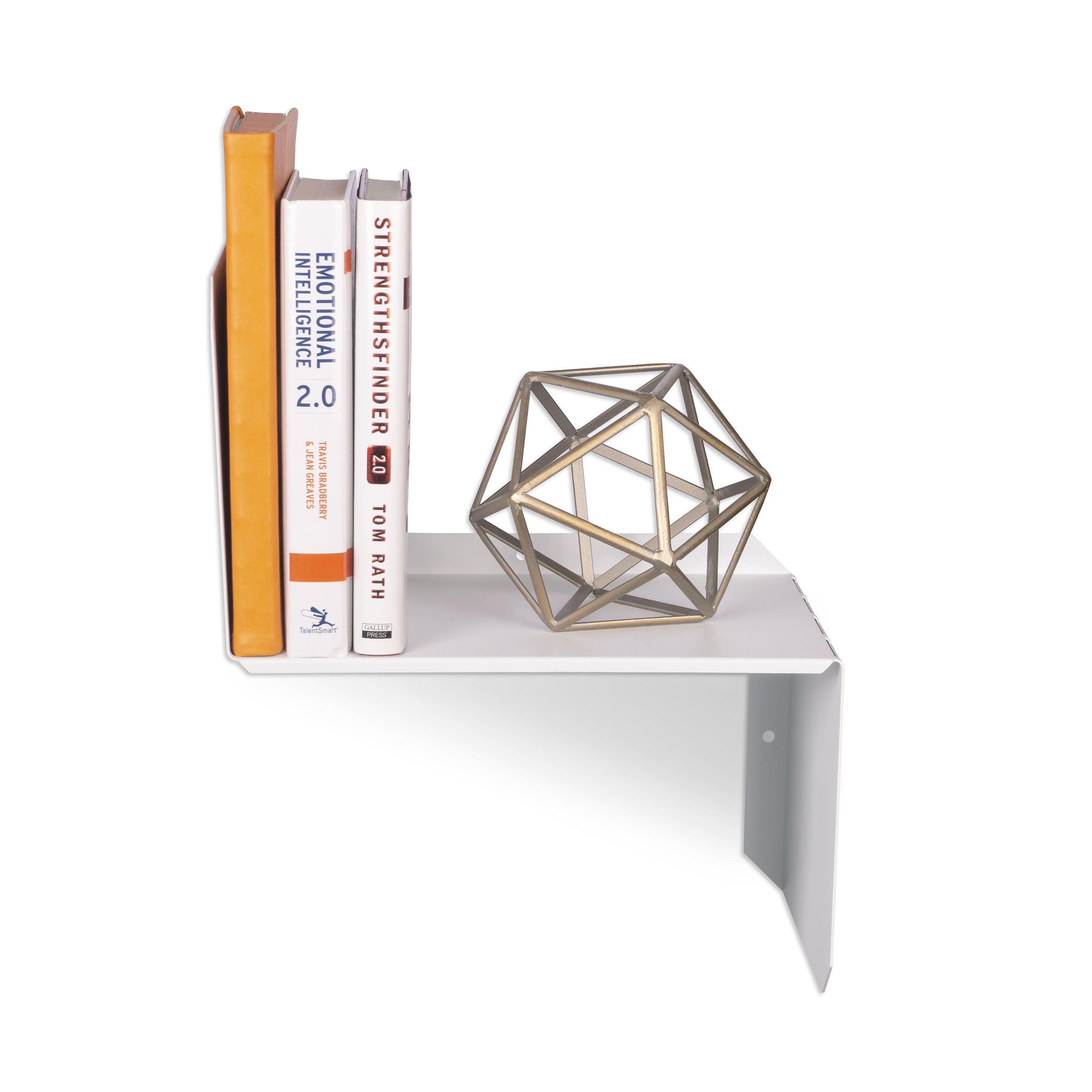 Atlantic Flex 22" Metal Floating Wall Shelf, Set of 2, White - Walmart.com