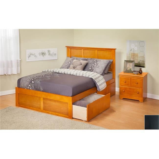 Atlantic Furniture Madison Queen Bed with Flat Panel Footboard and ...